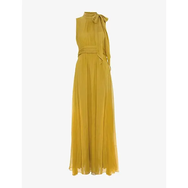 PHASE EIGHT Blaise Silk Maxi Dress - Yellow