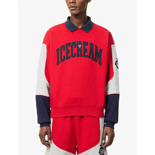ICECREAM Colla Warm-up Cotton-jersey Sweatshirt