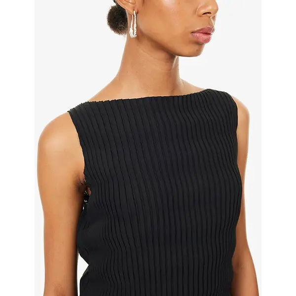 Issey Miyake June Spring Pleats Knit Midi Dress
