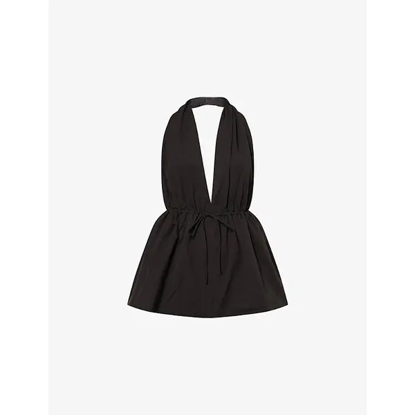 Dissh Tammy Halter Cotton Top - Black