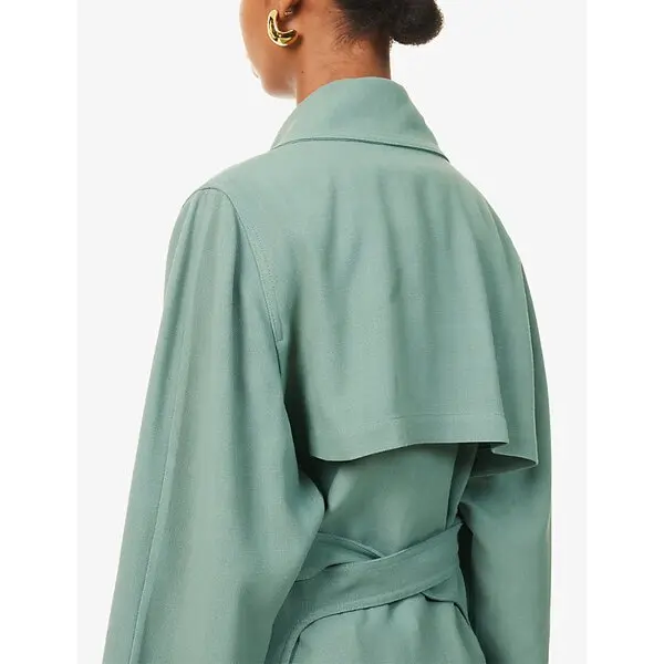 Alaïa Tailored Longline Woven Trench Coat