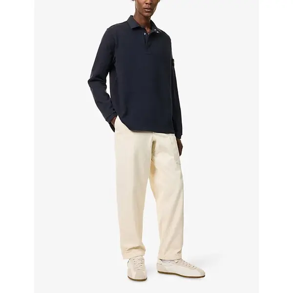 Stone Island Compass-badge Cotton Rugby Sweatshirt