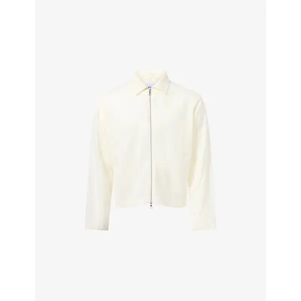 MKI MIYUKI ZOKU Rider Zip-up Cotton Shirt - Bone