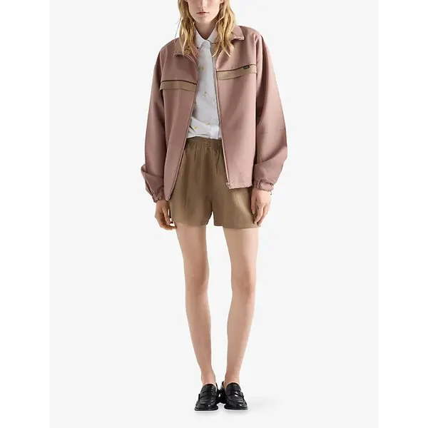 Prada Flap-pocket Elasticated-waist Wool Shorts