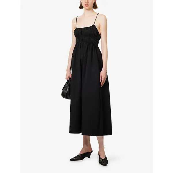 Dissh Zahara Ruched Cotton Midi Dress