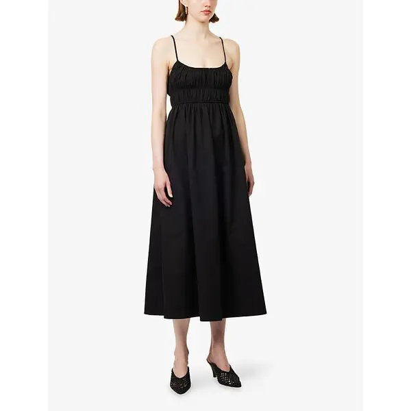 Dissh Zahara Ruched Cotton Midi Dress