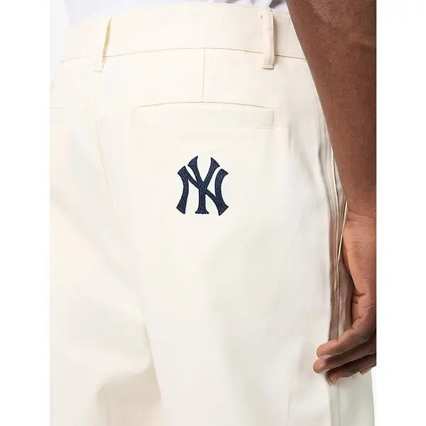 New Era New York Yankees Mlb Logo-embroidered Cotton Chinos