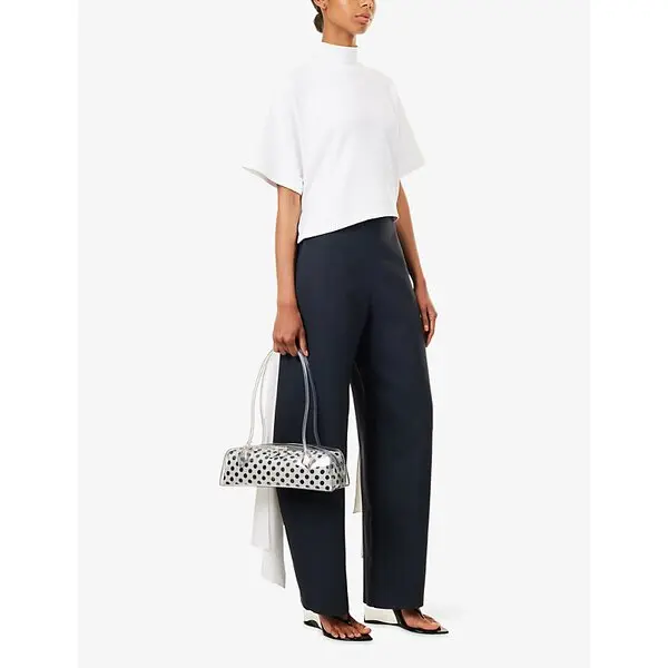 Alaïa Round Wool Crepe Trousers