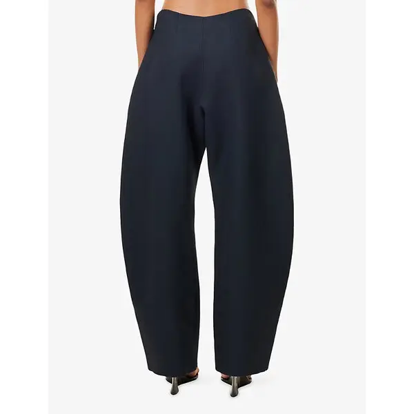 Alaïa Round Wool Crepe Trousers