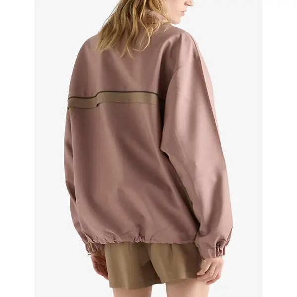 Prada Contrast-panel Oversized-fit Wool Jacket