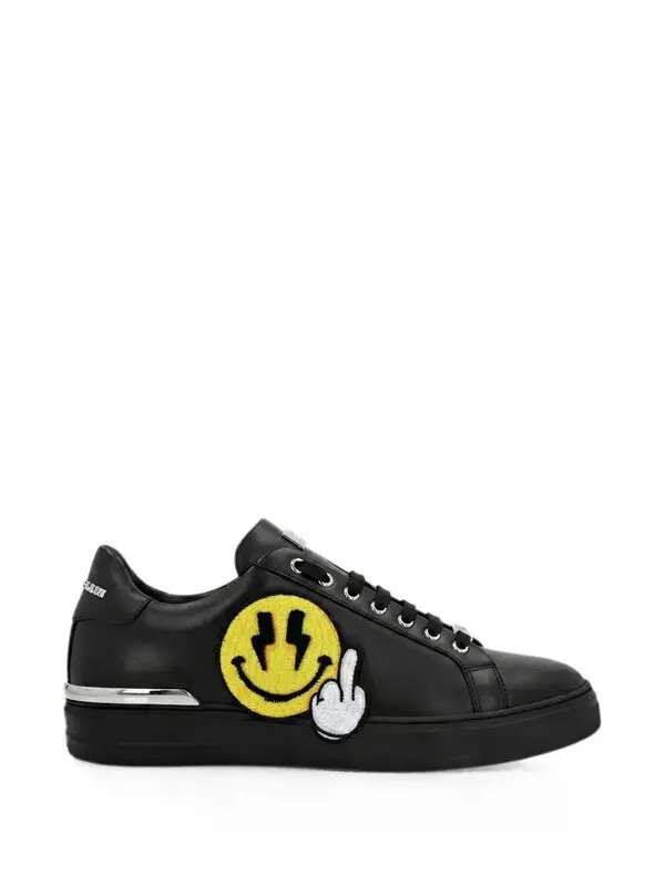 Philipp Plein Smile Patch Lace-up Sneakers