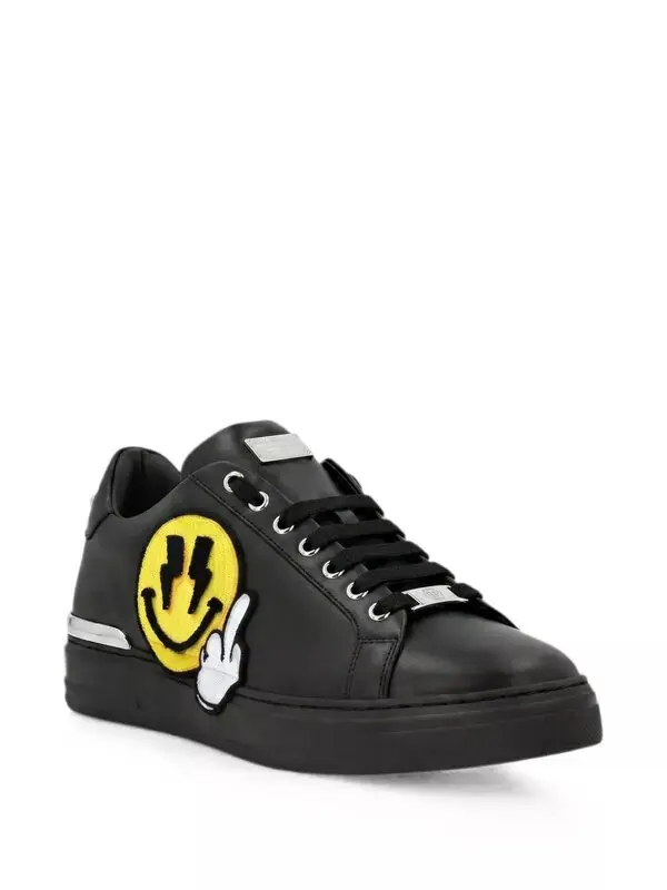 Philipp Plein Smile Patch Lace-up Sneakers
