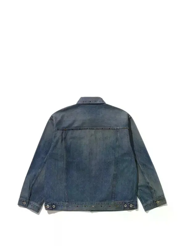 A BATHING APE Crystal Embellished Denim Jacket