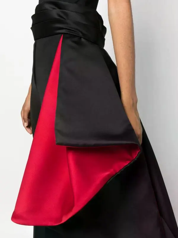 Moschino Asymmetric Draped Satin Skirt