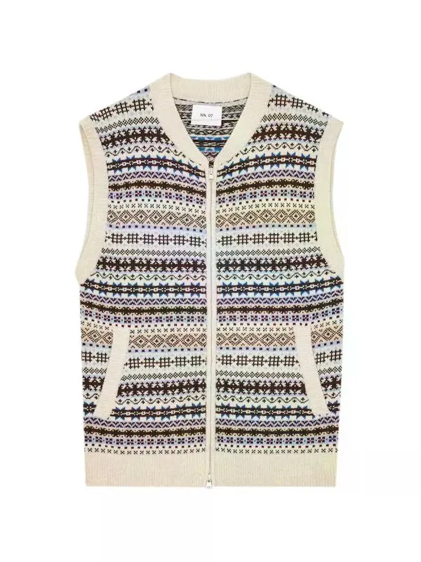 Nn07 Robbie Fair Isle Knitted Vest