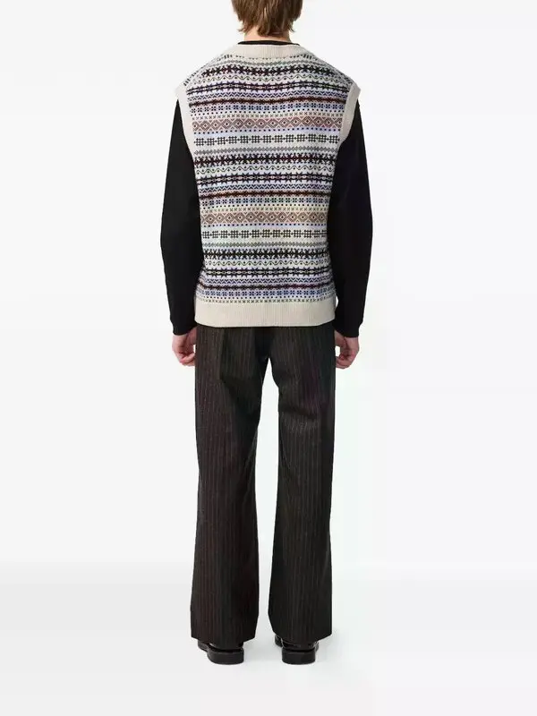 Nn07 Robbie Fair Isle Knitted Vest