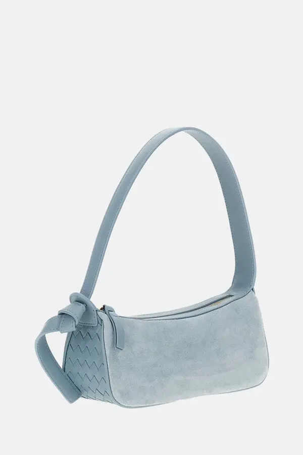 Bottega Veneta Nodo Shoulder Bag In Suede And Nappa Leather - Multicolor