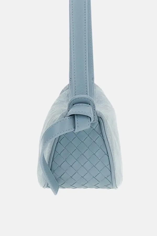 Bottega Veneta Nodo Shoulder Bag In Suede And Nappa Leather - Multicolor