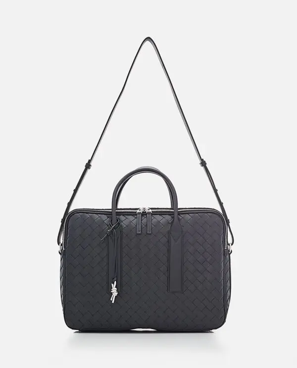 Bottega Veneta Intrecciato Calfskin Getaway Briefcase - Multicolor