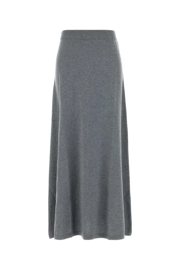 LISA YANG Cotton Blend Maxi Skirt - Gray