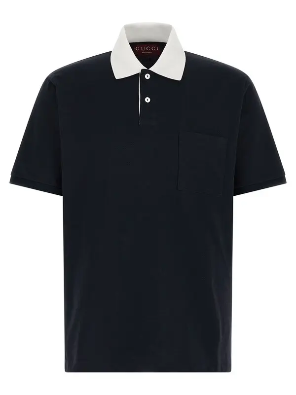 Gucci Contrast Collar Polo Shirt