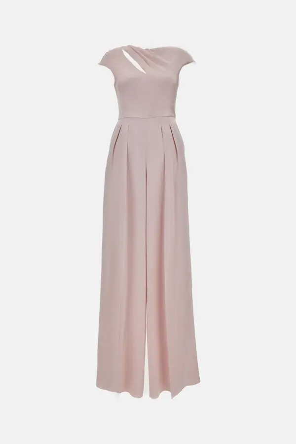 Max Mara Envers Satin Jumpsuit With Wide-leg Trousers - Multicolor