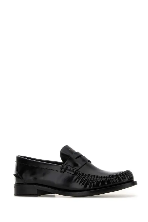Prada Leather Loafers - Black