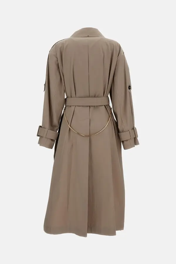Sportmax Double-breasted Water-repellent Trench Coat - Multicolor