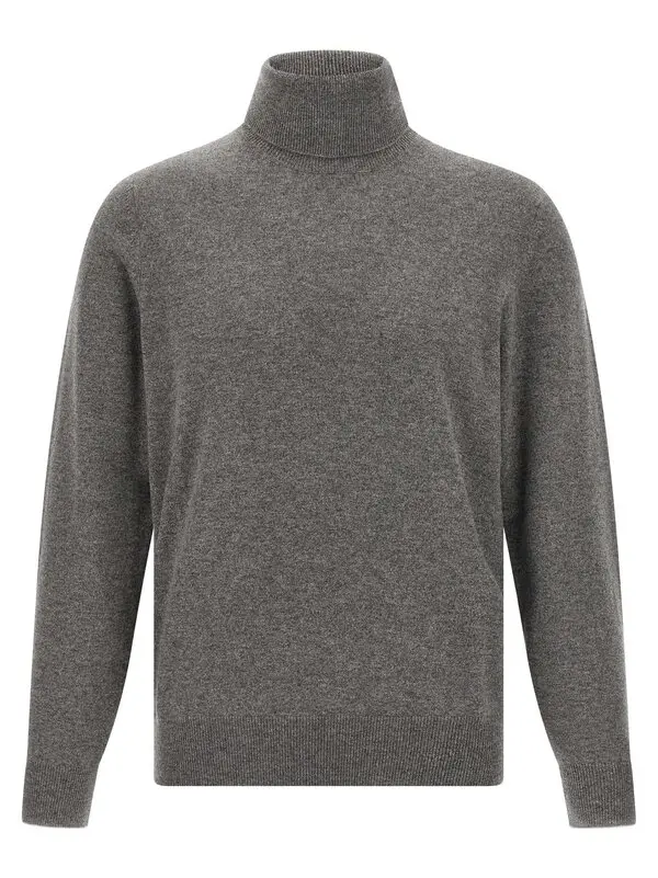 Brunello Cucinelli Cashmere Turtleneck Sweater - Gray