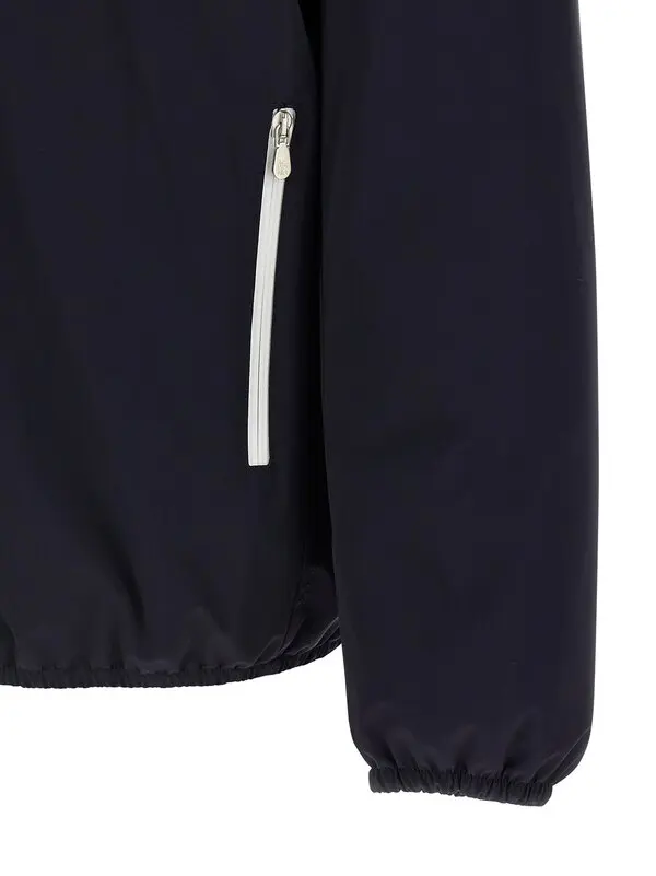 Brunello Cucinelli Windproof Down Jacket With Hood - Blue