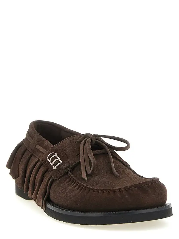 JW Anderson Suede Volant Boat Shoe