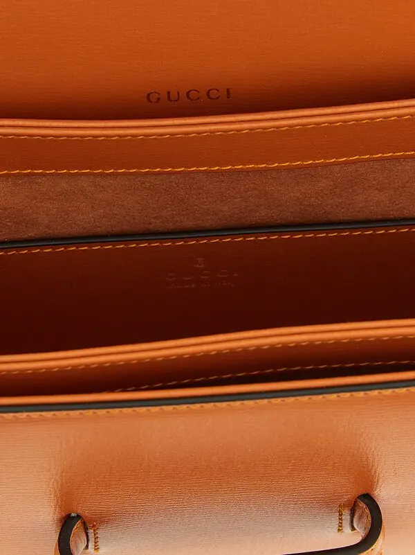Gucci Horsebit 1955 Small Shoulder Bag - Orange