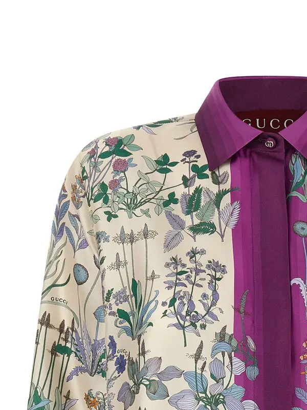 Gucci Silk Floral Print Shirt