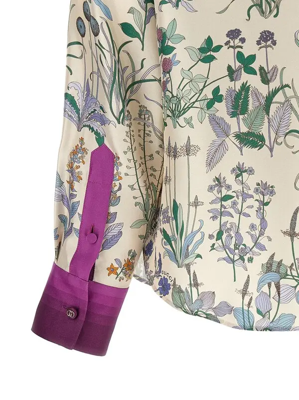 Gucci Silk Floral Print Shirt