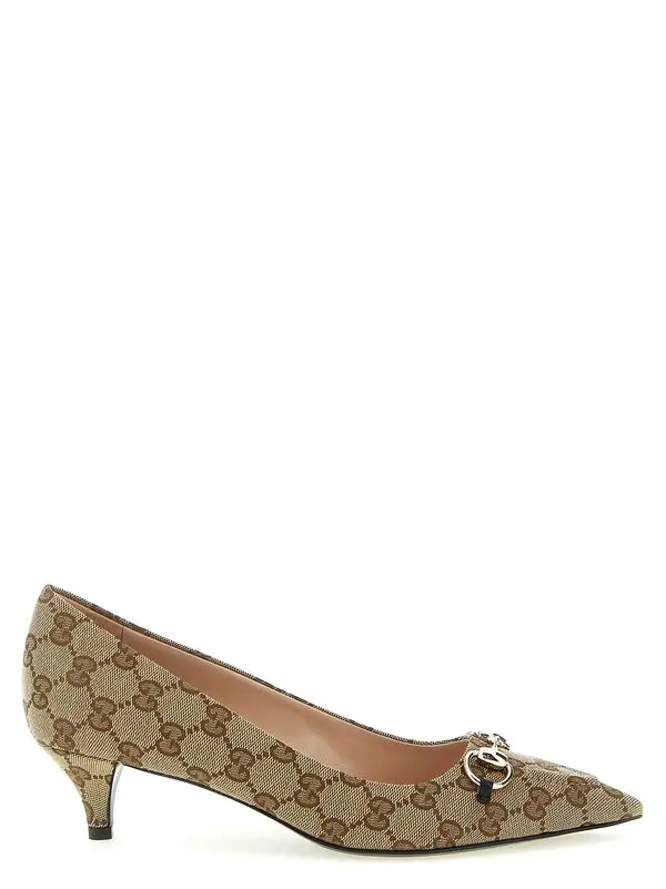 Gucci Gg Leather Morsetto Pumps