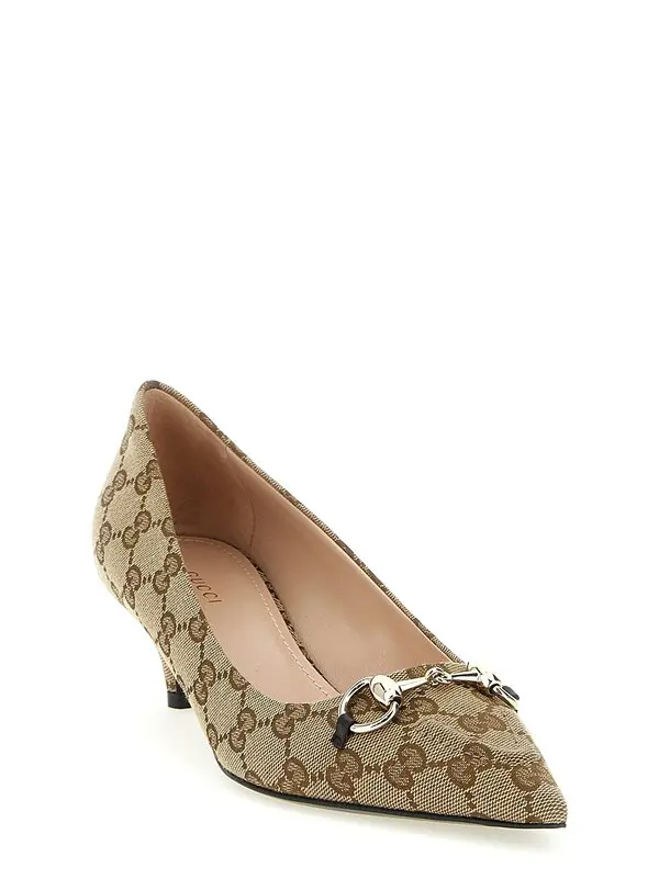 Gucci Gg Leather Morsetto Pumps
