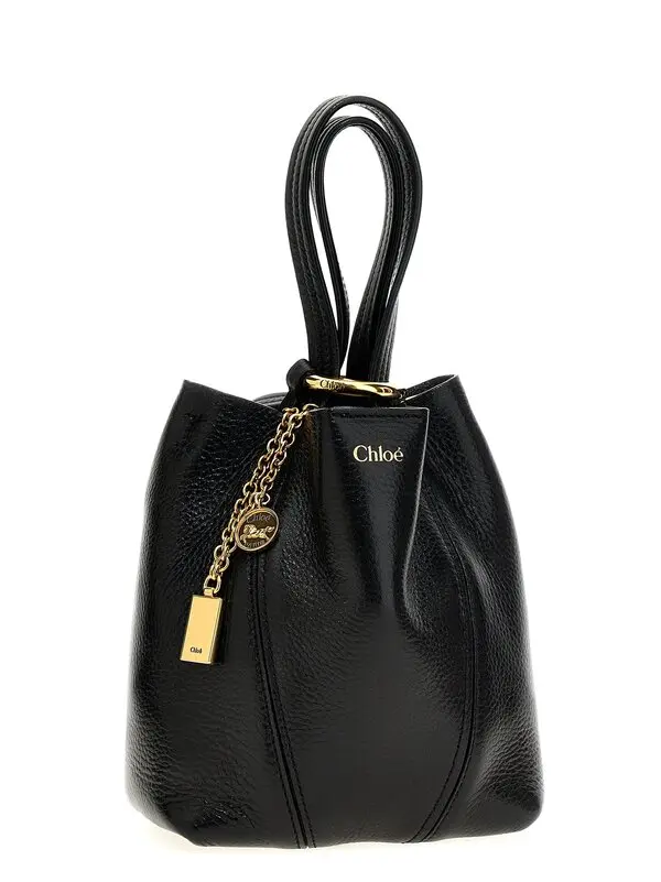 Chloé Spin' Grainy Leather Handbag - Black