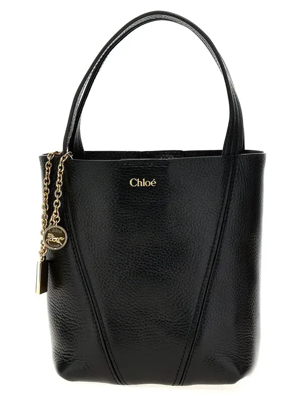 Chloé Spin' Grainy Leather Handbag - Black