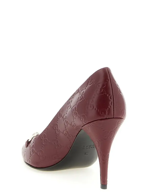 Gucci Morsetto' Pumps In Embossed Leather