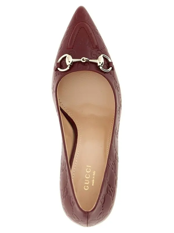 Gucci Morsetto' Pumps In Embossed Leather