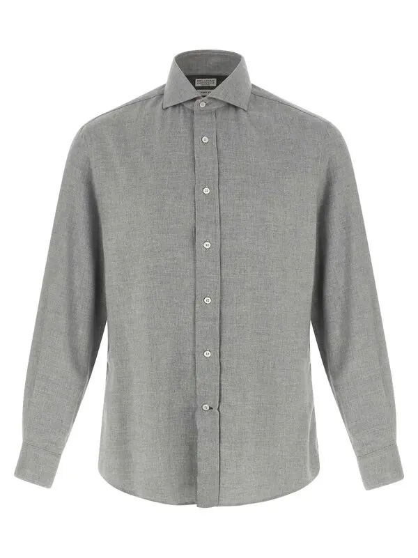 Brunello Cucinelli Cotton Shirt - Gray