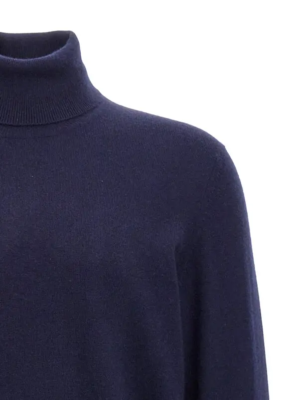 Brunello Cucinelli Cashmere High Neck Sweater - Blue
