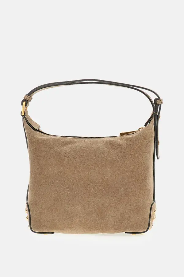 TOD'S Suede Hobo Bag With Metal Dots - Multicolor