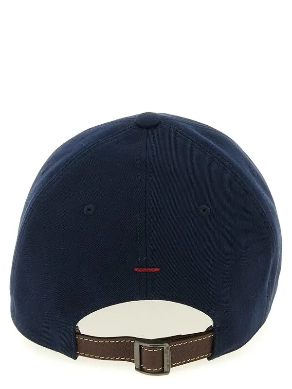 Brunello Cucinelli Baseball Cap With Logo Embroidery - Blue