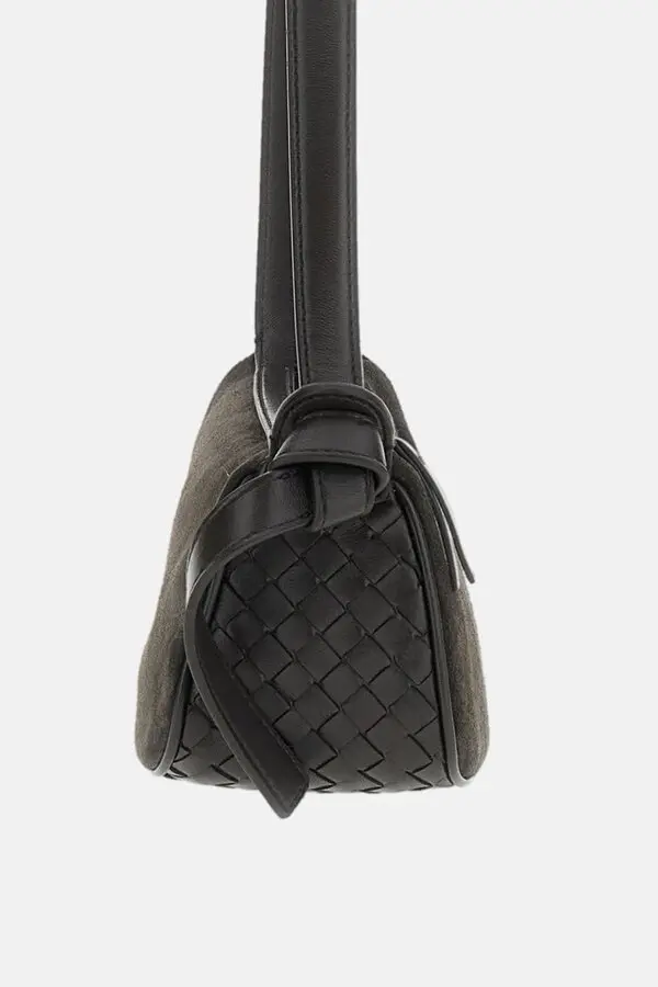 Bottega Veneta Suede And Nappa Leather Intrecciato Shoulder Bag - Multicolor