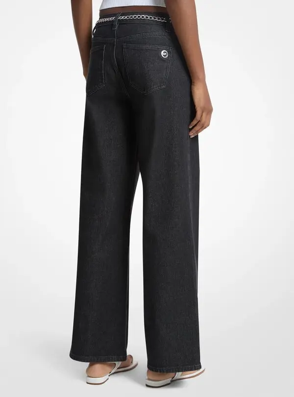Michael Kors Stretch Denim Wide-leg Jeans
