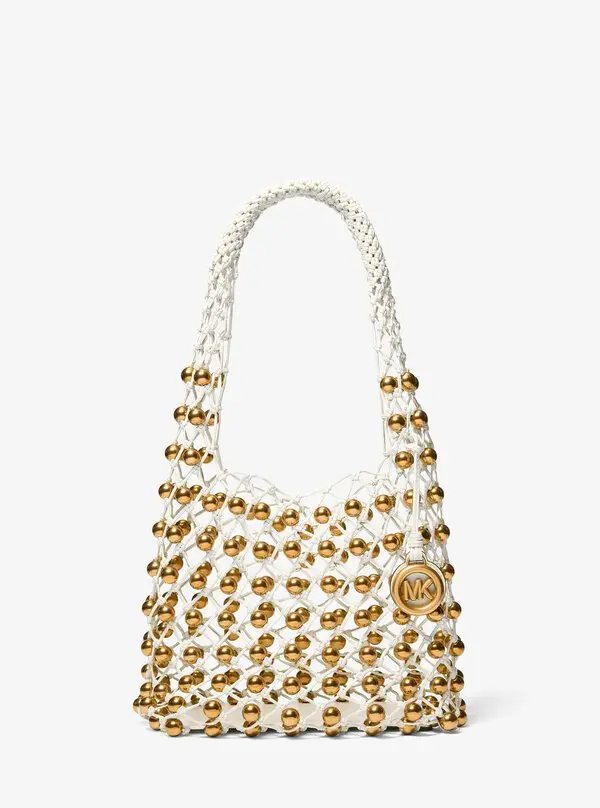 Michael Kors Gwen Small Hobo Shoulder Bag - Natural