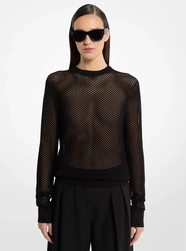 Michael Kors Silk Mesh Sweater