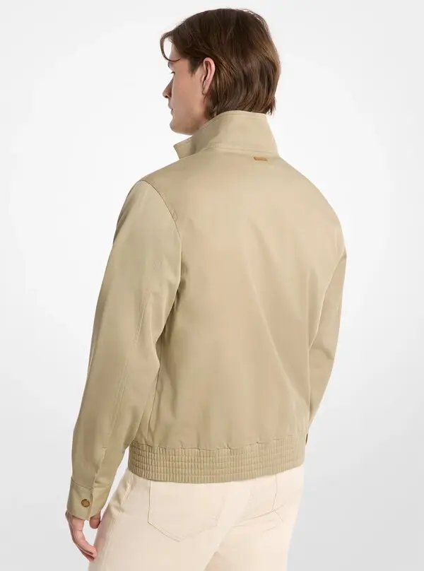 Michael Kors Harrington Stretch Cotton Bomber Jacket
