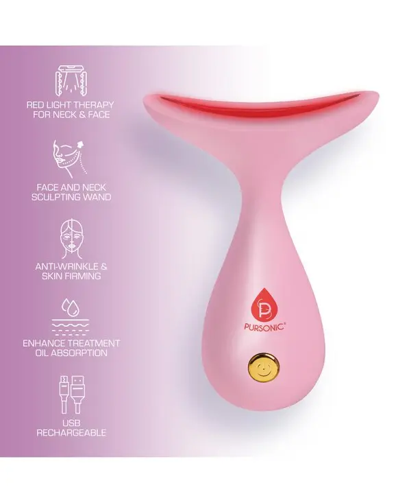 PURSONIC Led Light Therapy Face Mask And Sculpting Wand